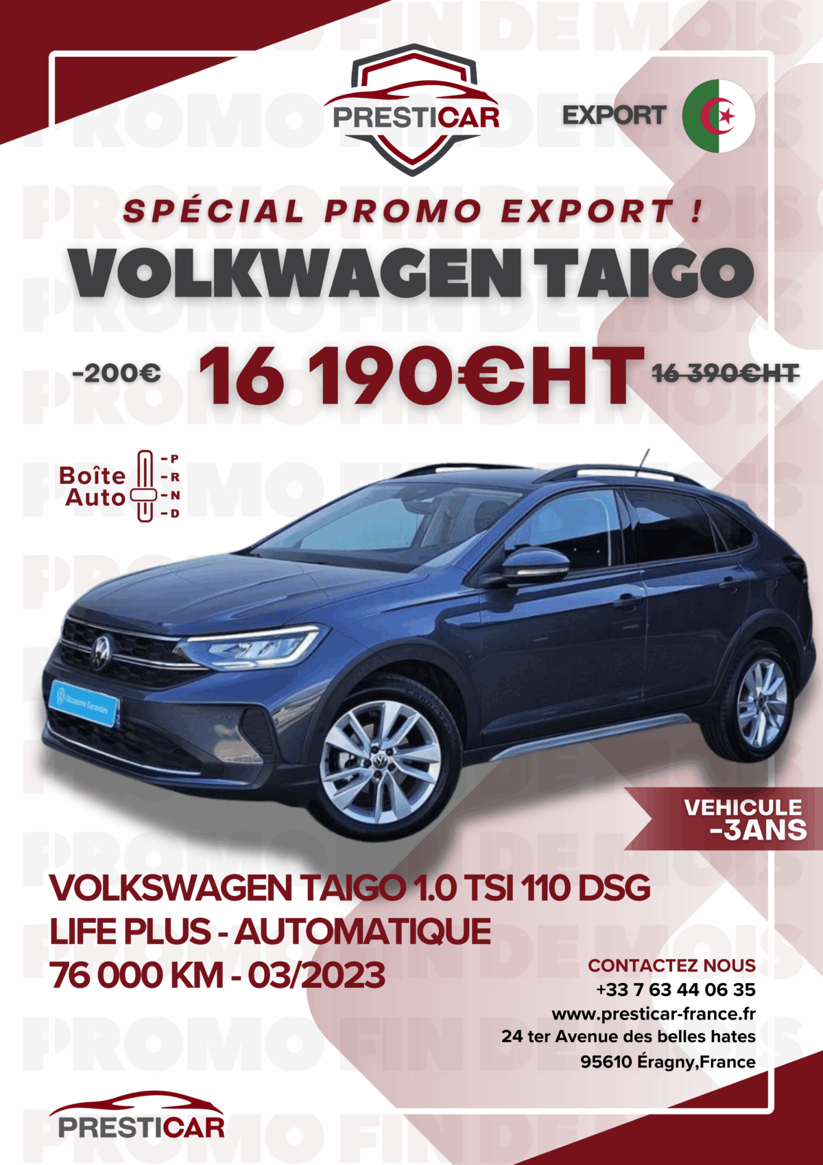 Véhicule Occasion - Presticar Export