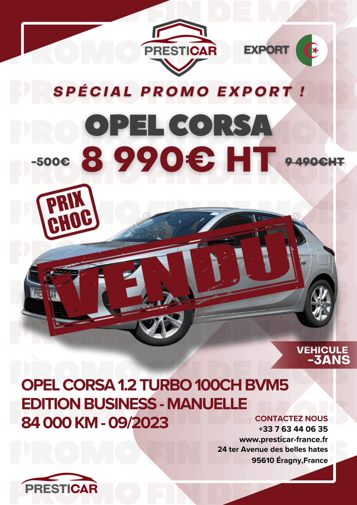 Véhicule Occasion - Presticar Export