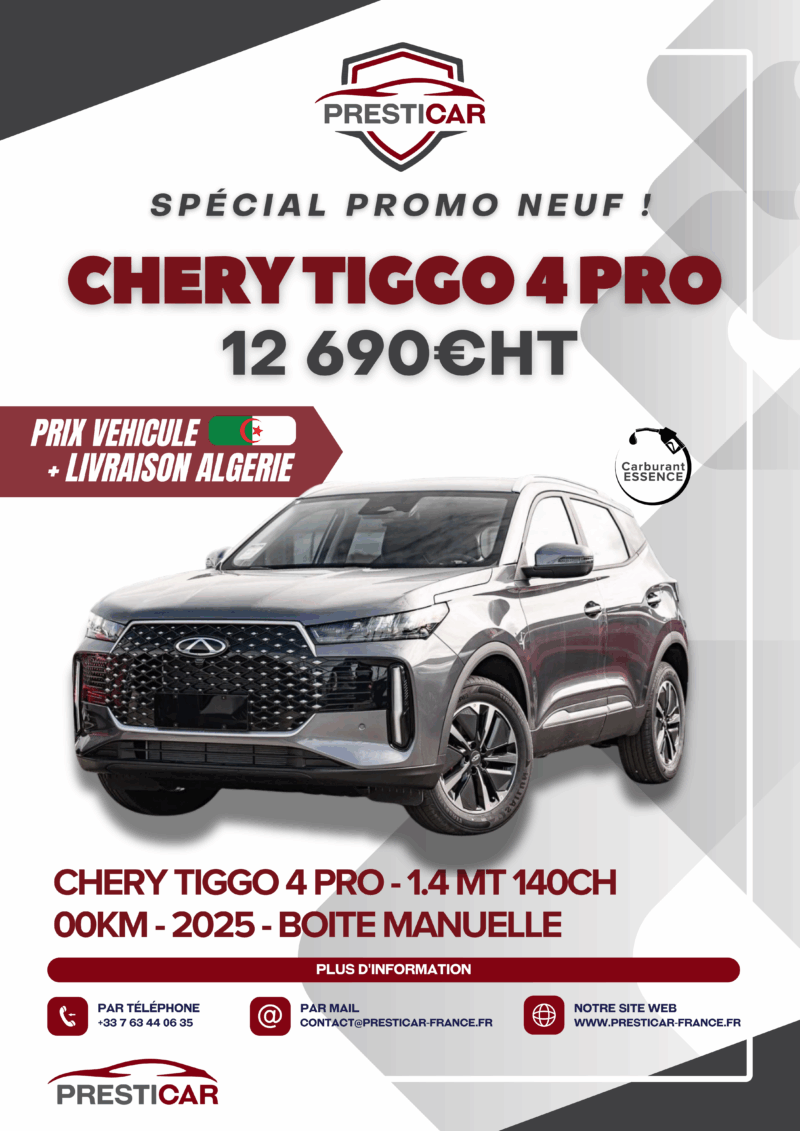 Véhicule Neuf - Presticar – Export de véhicules vers l’Algérie et l’Afrique algerie